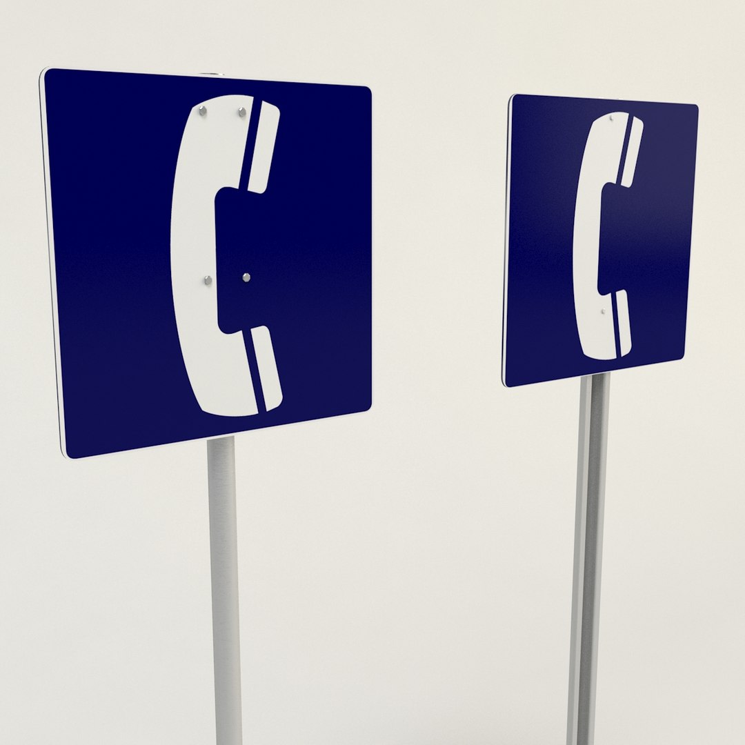 3d Telephone Sign Model