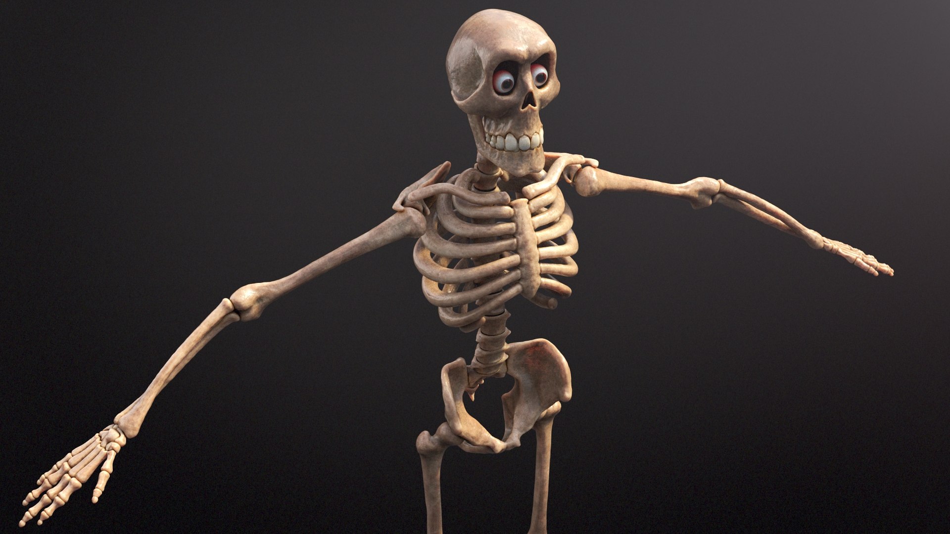 3D Model Cartoon Skeleton - TurboSquid 1713433