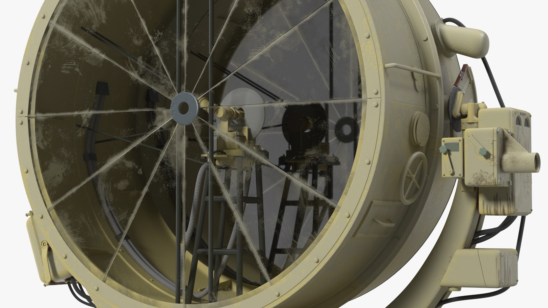 3D Wheeled Military Searchlight Old Rigged Model - TurboSquid 1966211