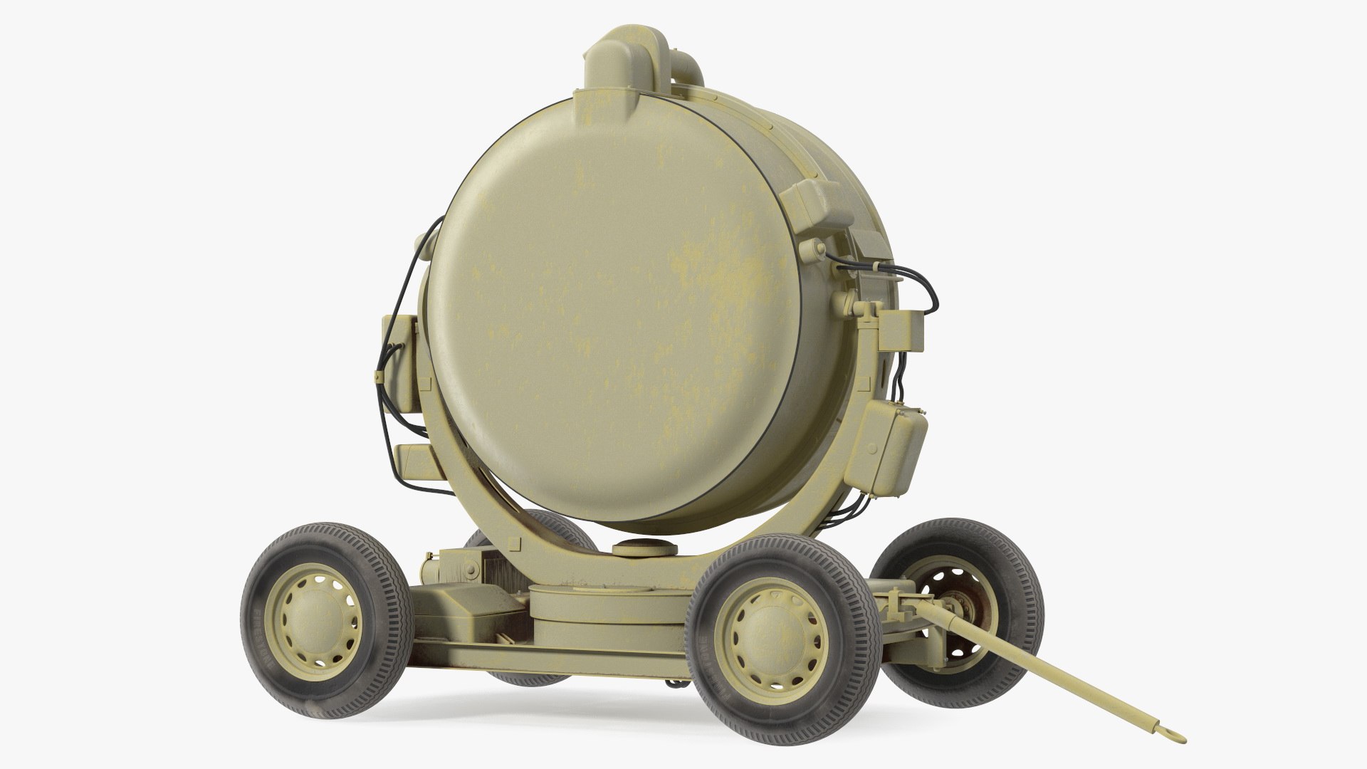 3D Wheeled Military Searchlight Old Rigged Model - TurboSquid 1966211