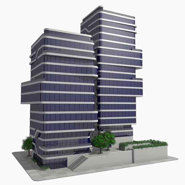 - modern building block 3D model - TurboSquid 1311142