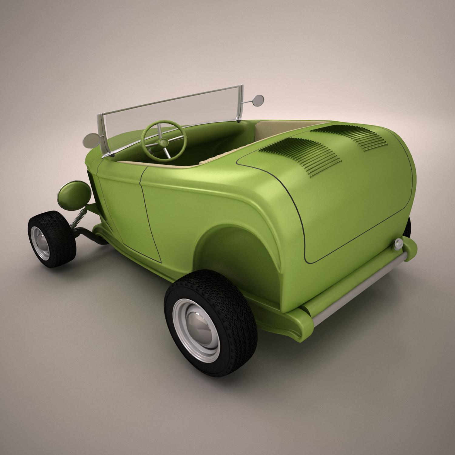 3ds max classic cartoon car
