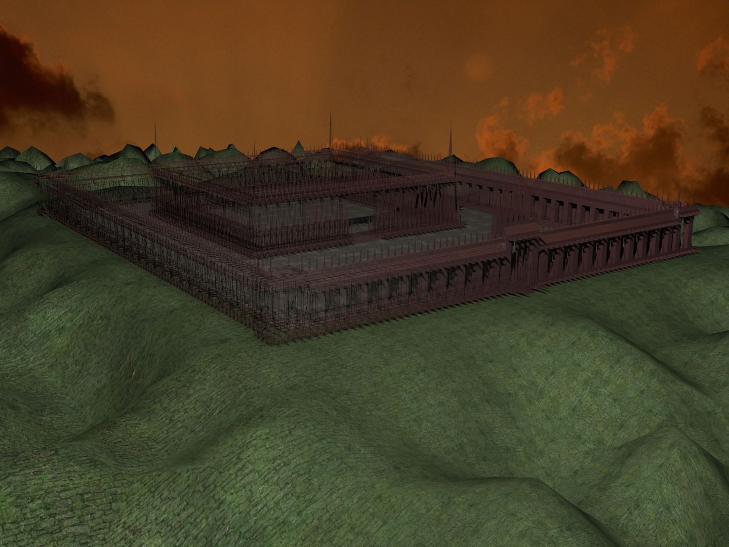 3d fort walls towers