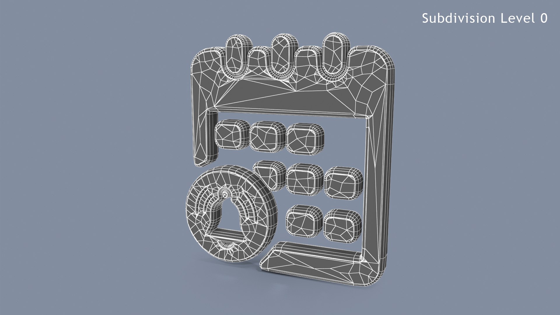 3D Notification Calendar Bell Alarm Reminder Symbol Gold - TurboSquid ...