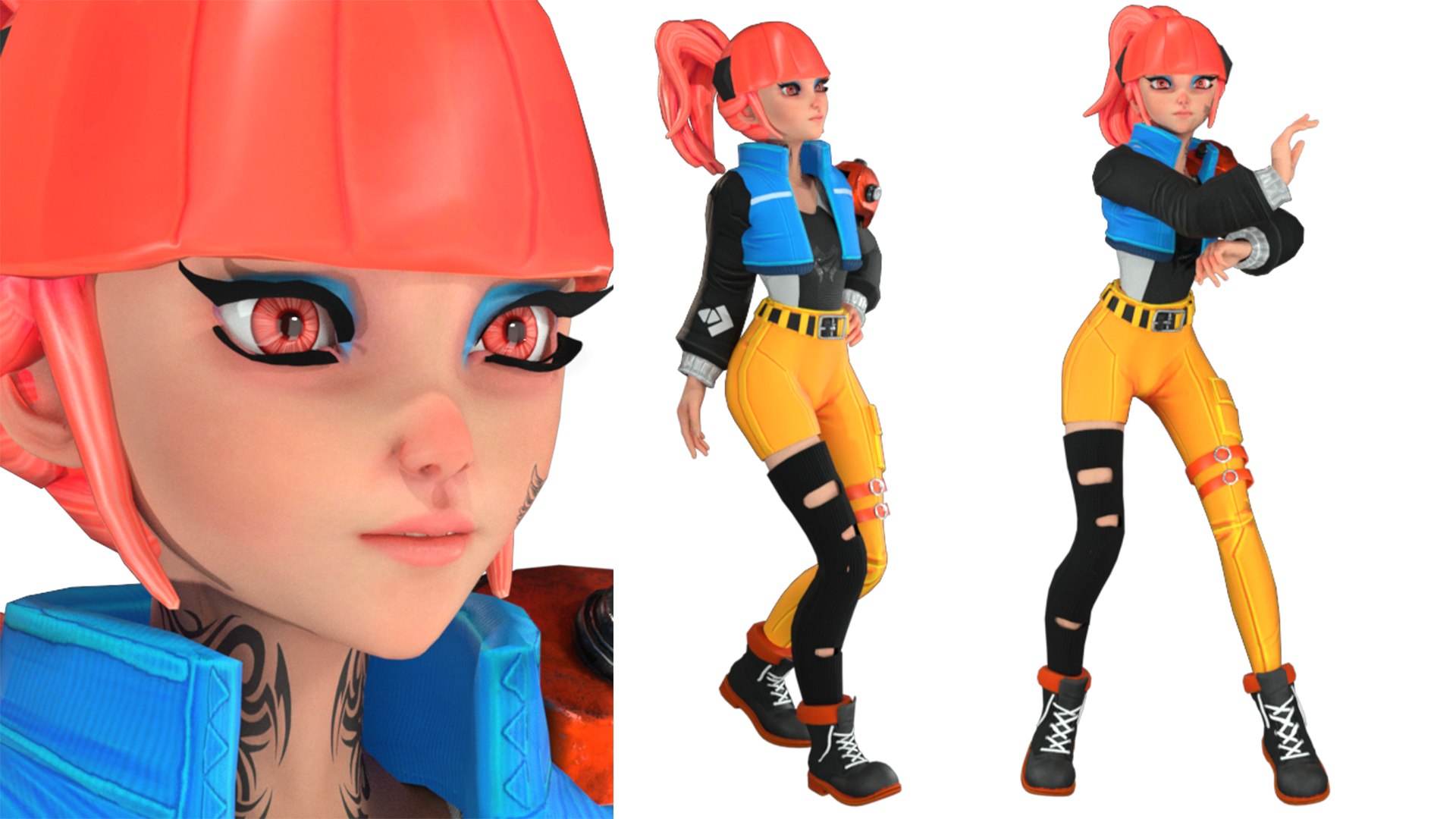 Cartoon Rigged Cute Dance Girl-Freya Character 3D Model 3D Model ...