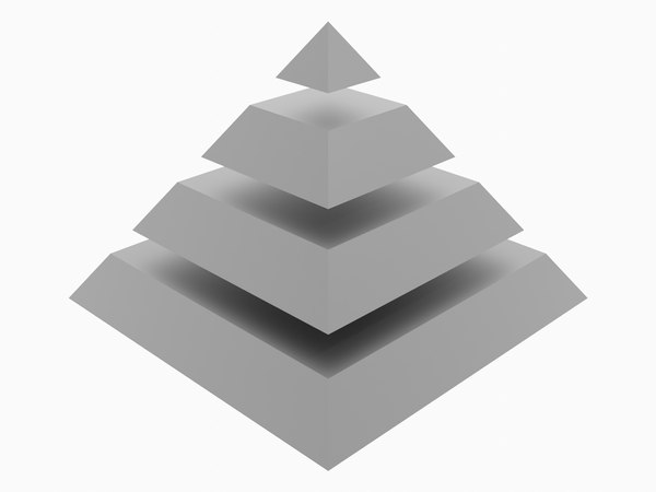 Pyramid Separated into 4 Parts model - TurboSquid 2038289