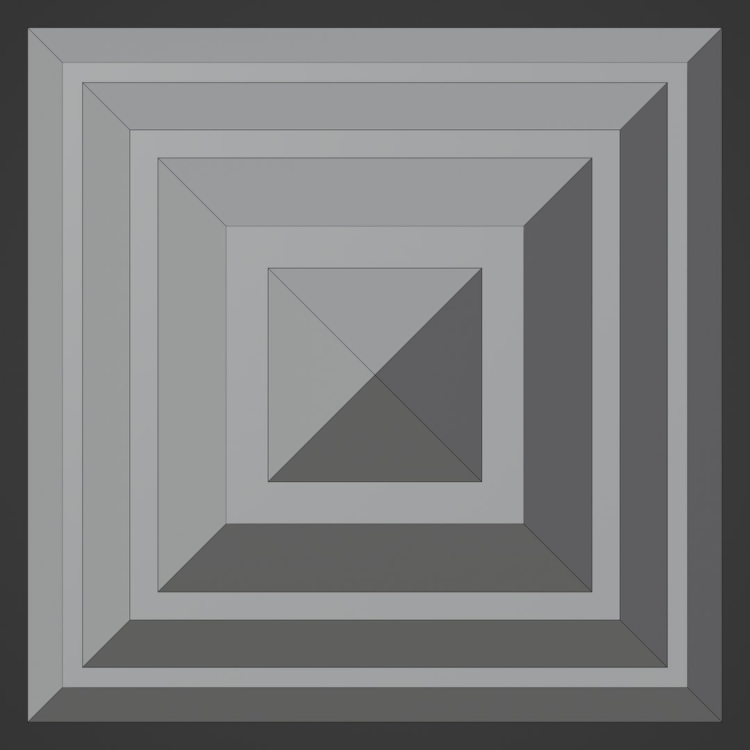 Pyramid Separated Into 4 Parts Model - TurboSquid 2038289