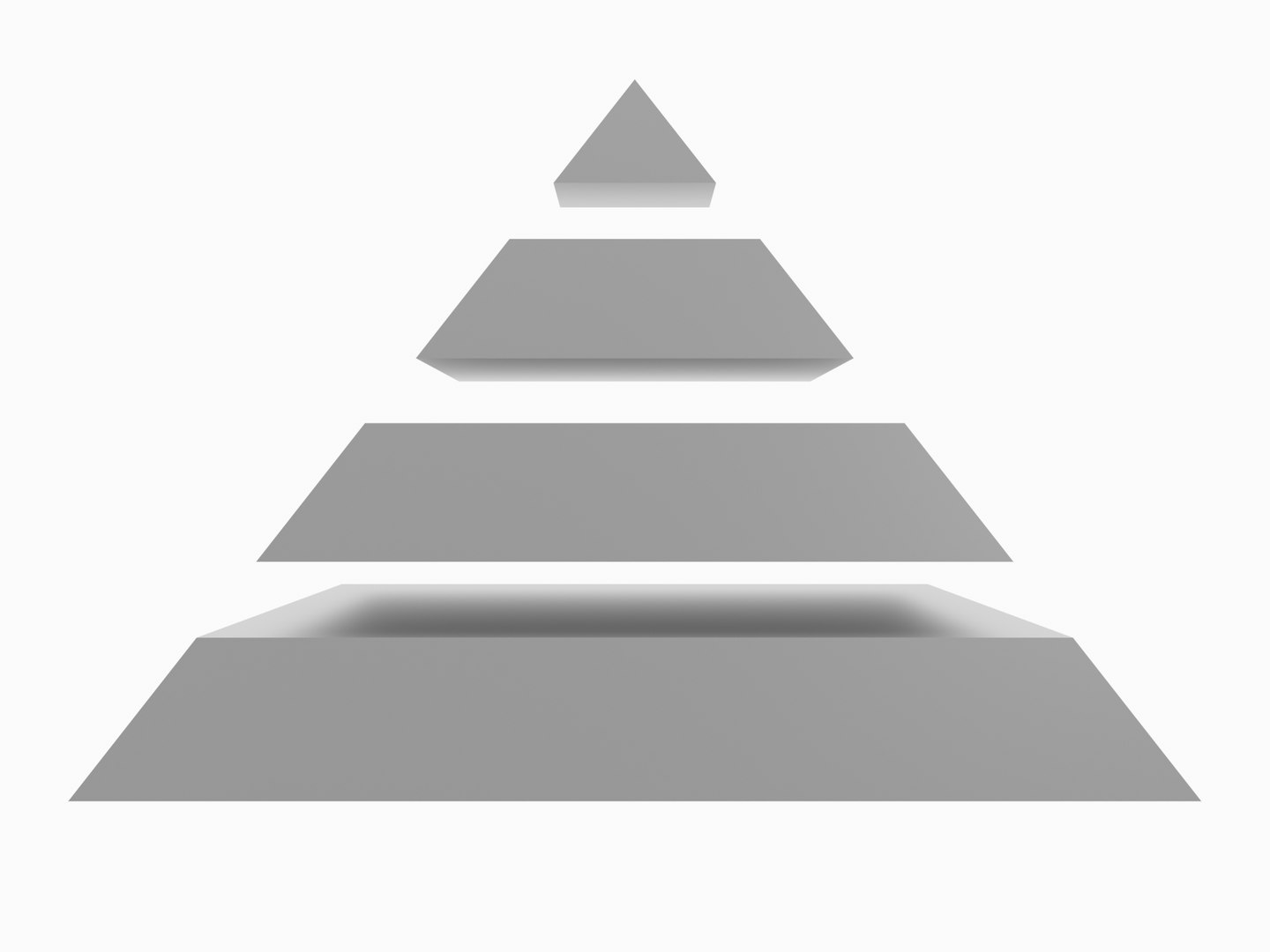 Pyramid Separated Into 4 Parts Model - TurboSquid 2038289