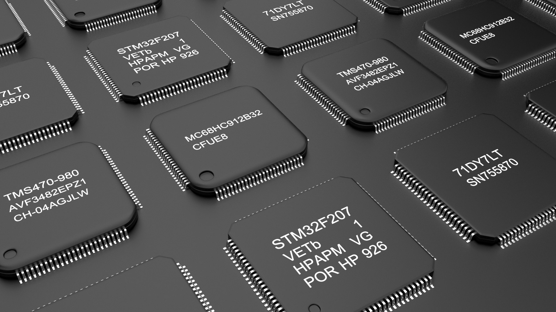 3D QFP 100 Chip Model - TurboSquid 2178661