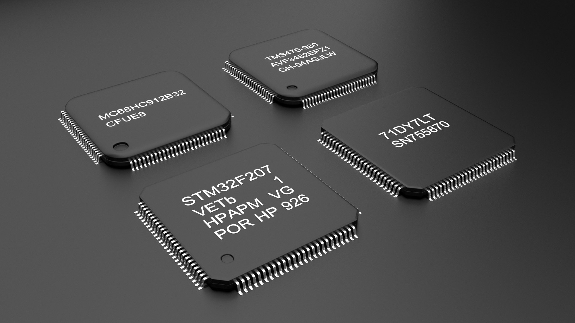 3D QFP 100 Chip Model - TurboSquid 2178661