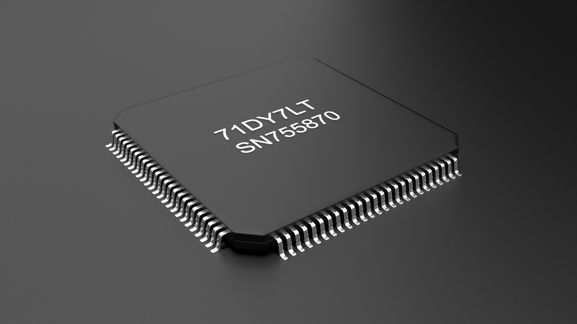 3D QFP 100 Chip Model - TurboSquid 2178661