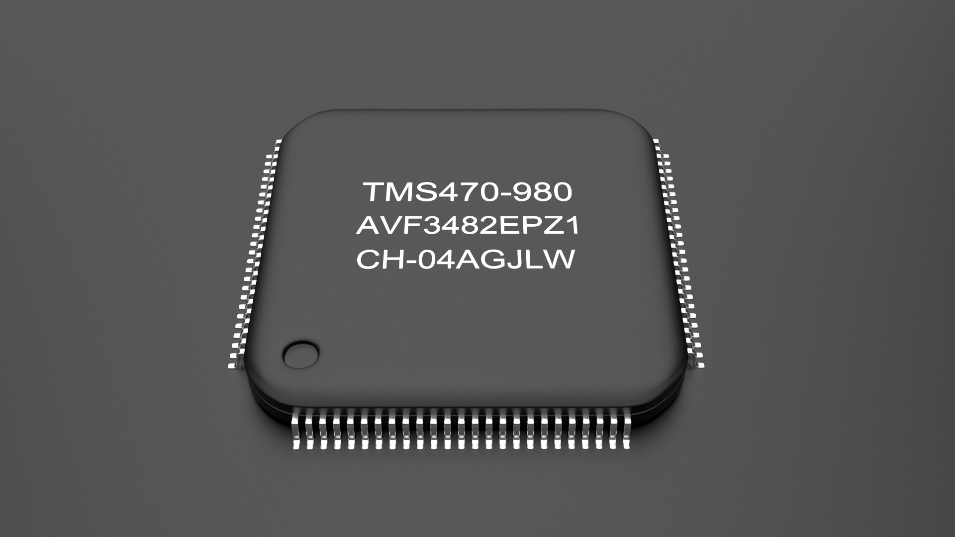 3D QFP 100 Chip Model - TurboSquid 2178661