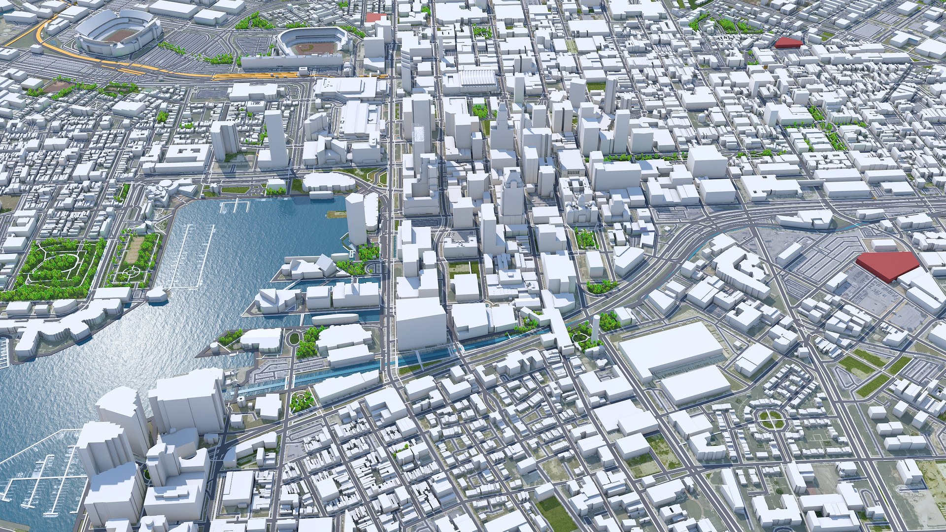 Baltimore Downtown Maryland USA 3D Model - TurboSquid 2184538