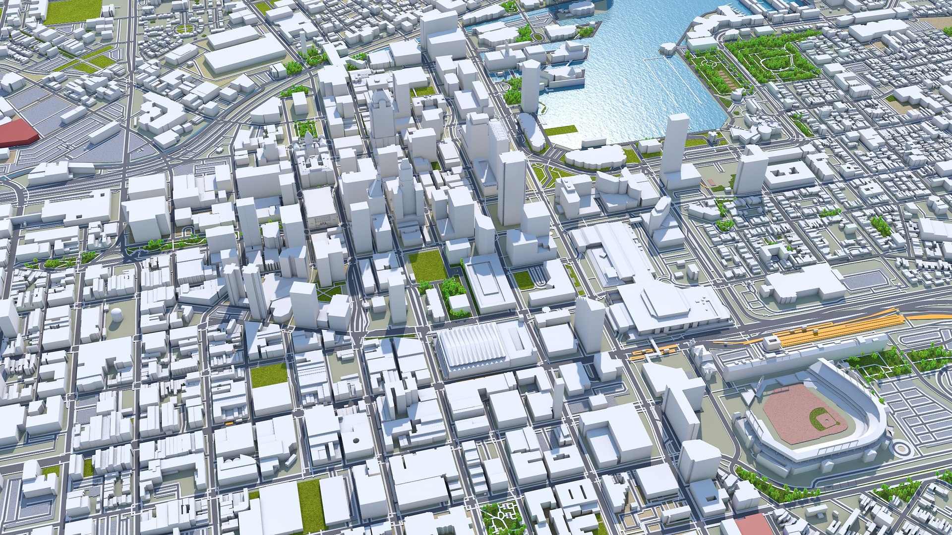 Baltimore Downtown Maryland USA 3D Model - TurboSquid 2184538