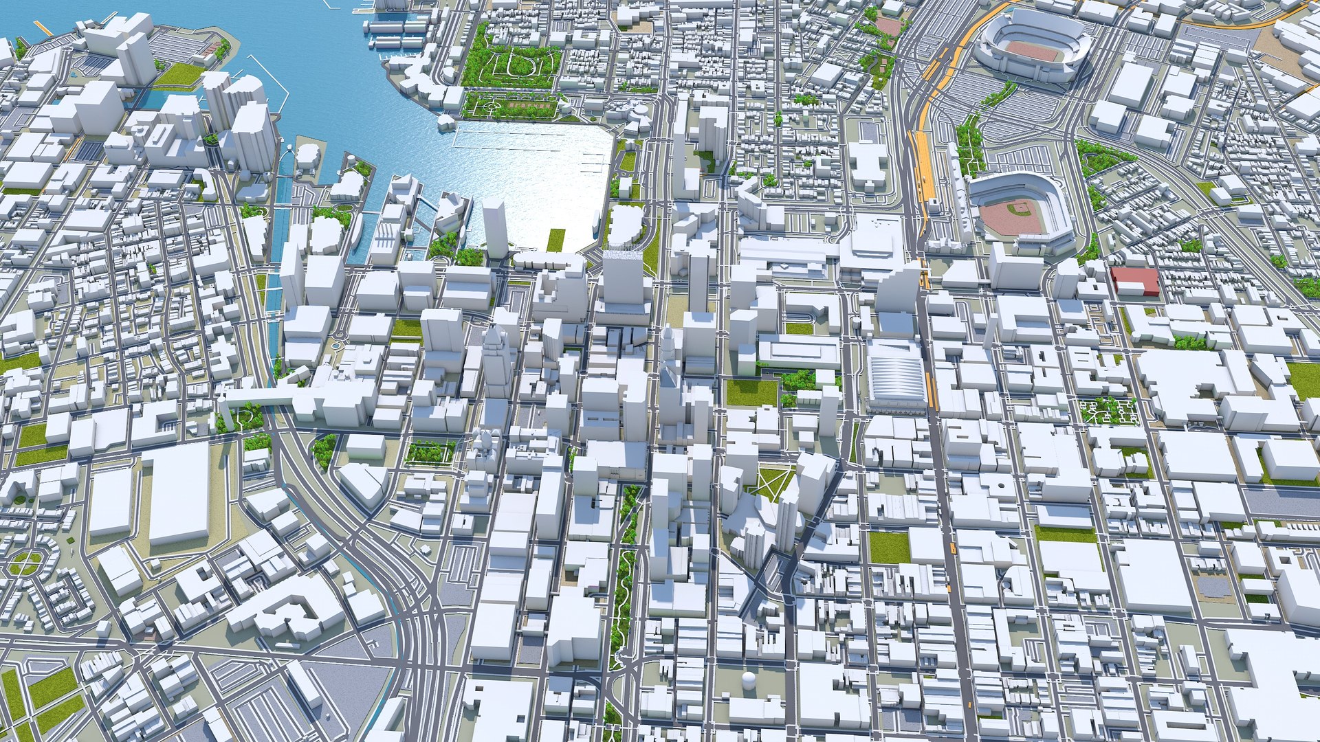 Baltimore Downtown Maryland USA 3D Model - TurboSquid 2184538