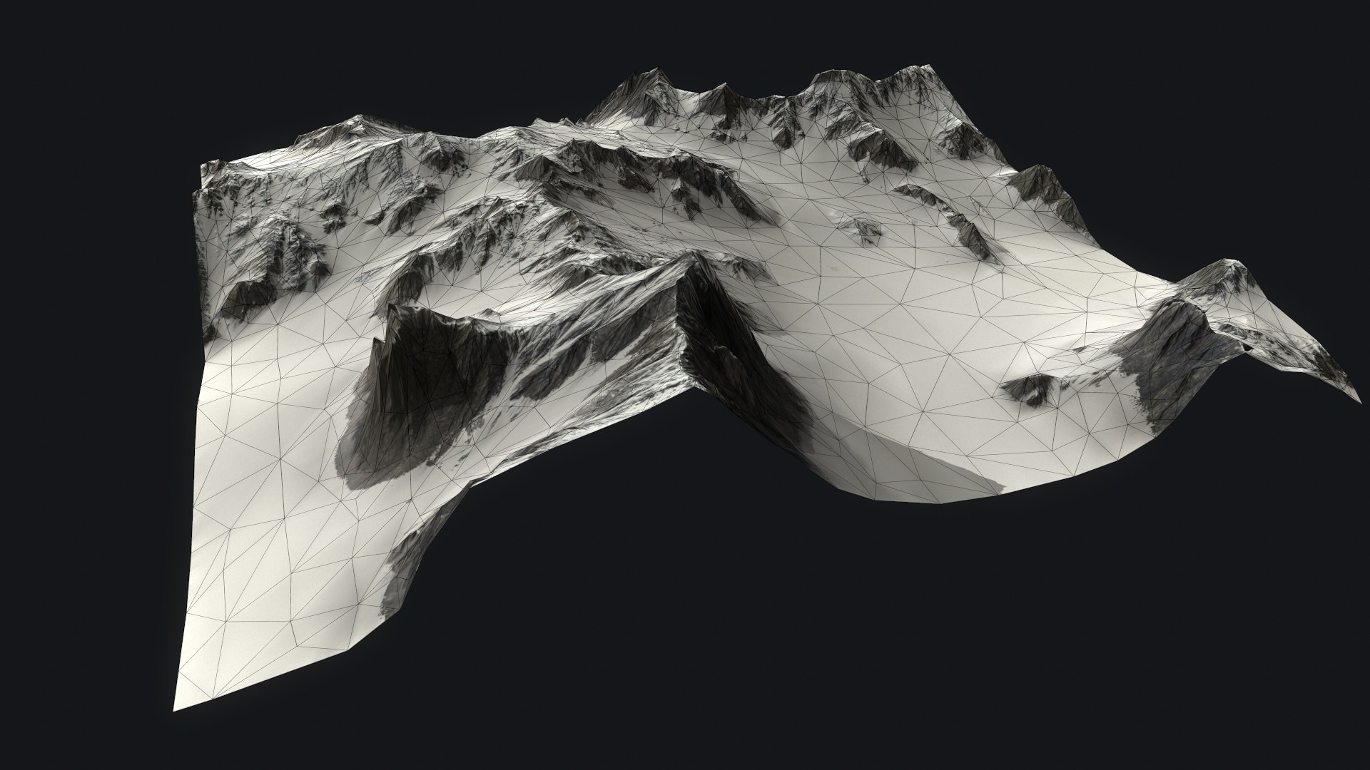 Mountains Background 3D Model - TurboSquid 1390831