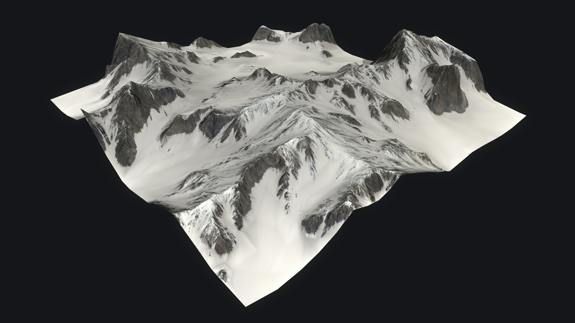 Mountains Background 3D Model - TurboSquid 1390831