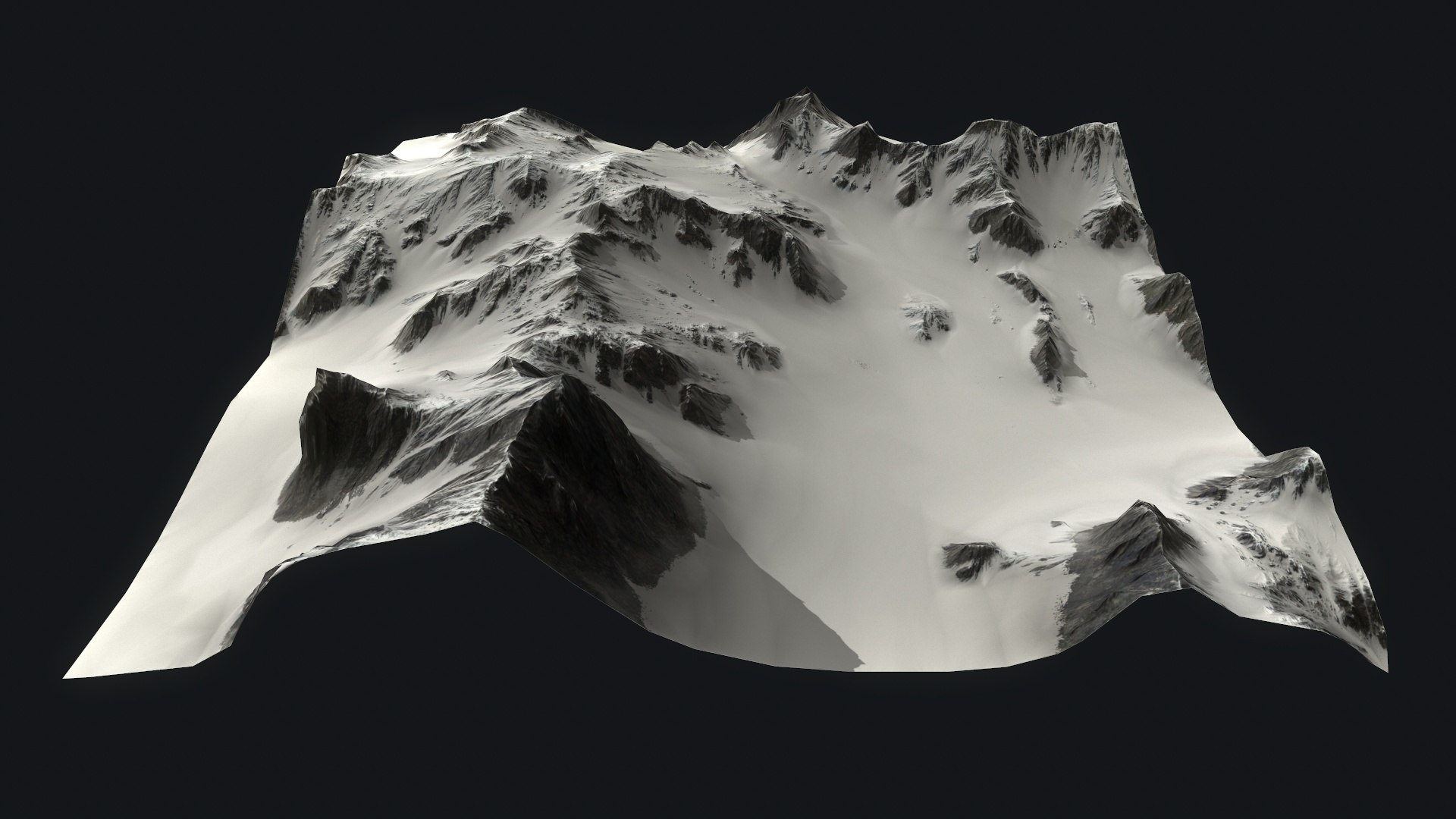 Mountains Background 3D Model - TurboSquid 1390831