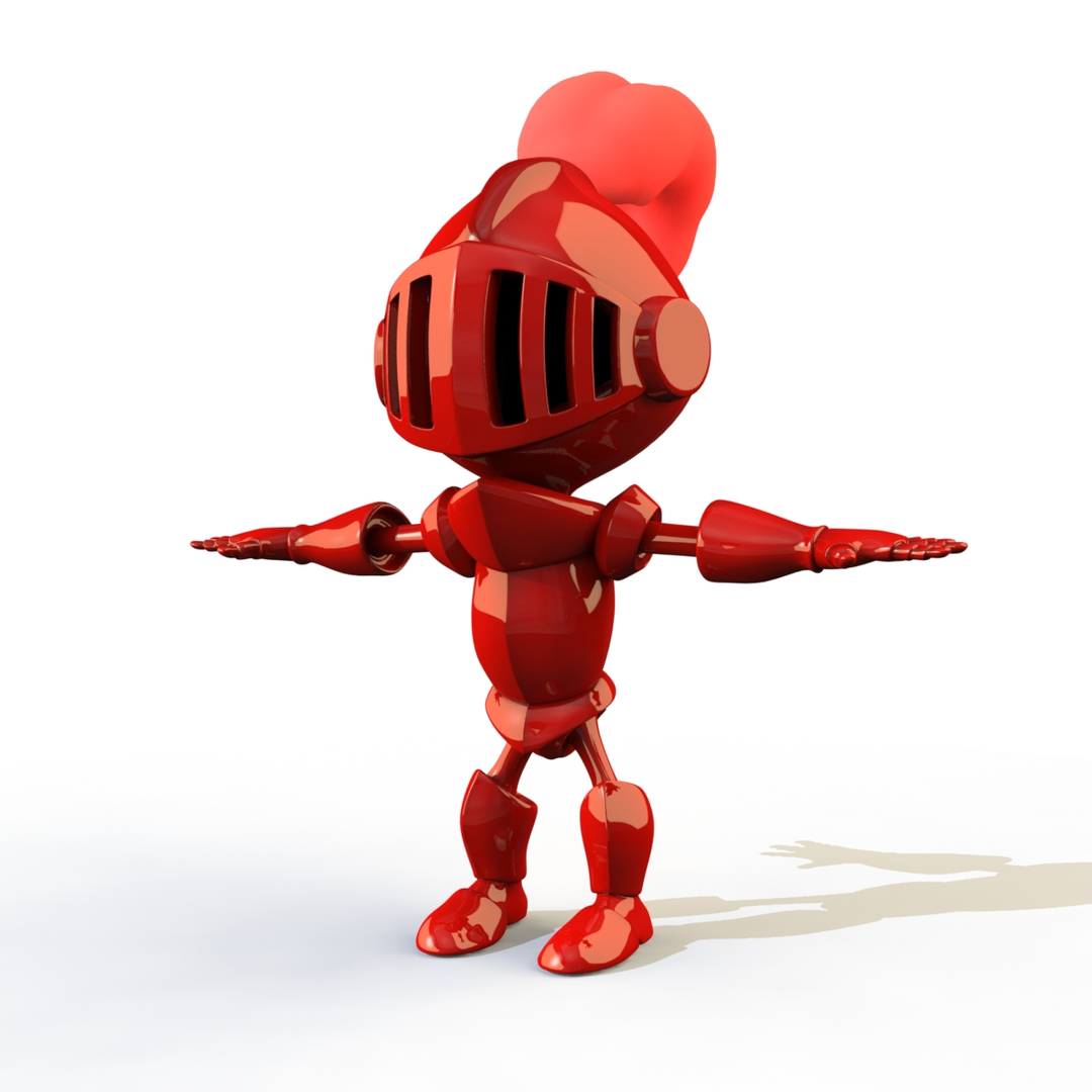 Cartoon Knight 3d Model