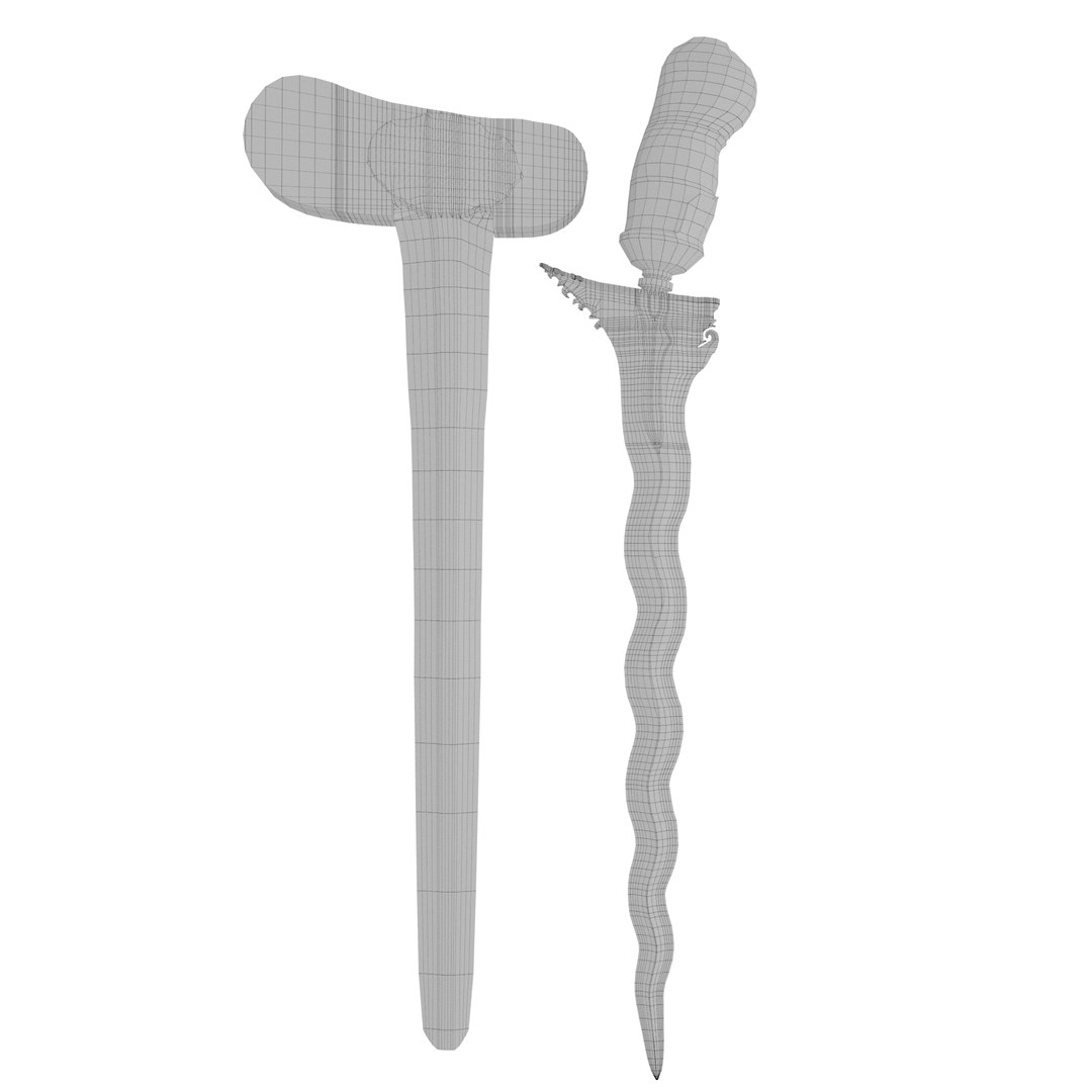 3D Keris Dagger Model - TurboSquid 1623749