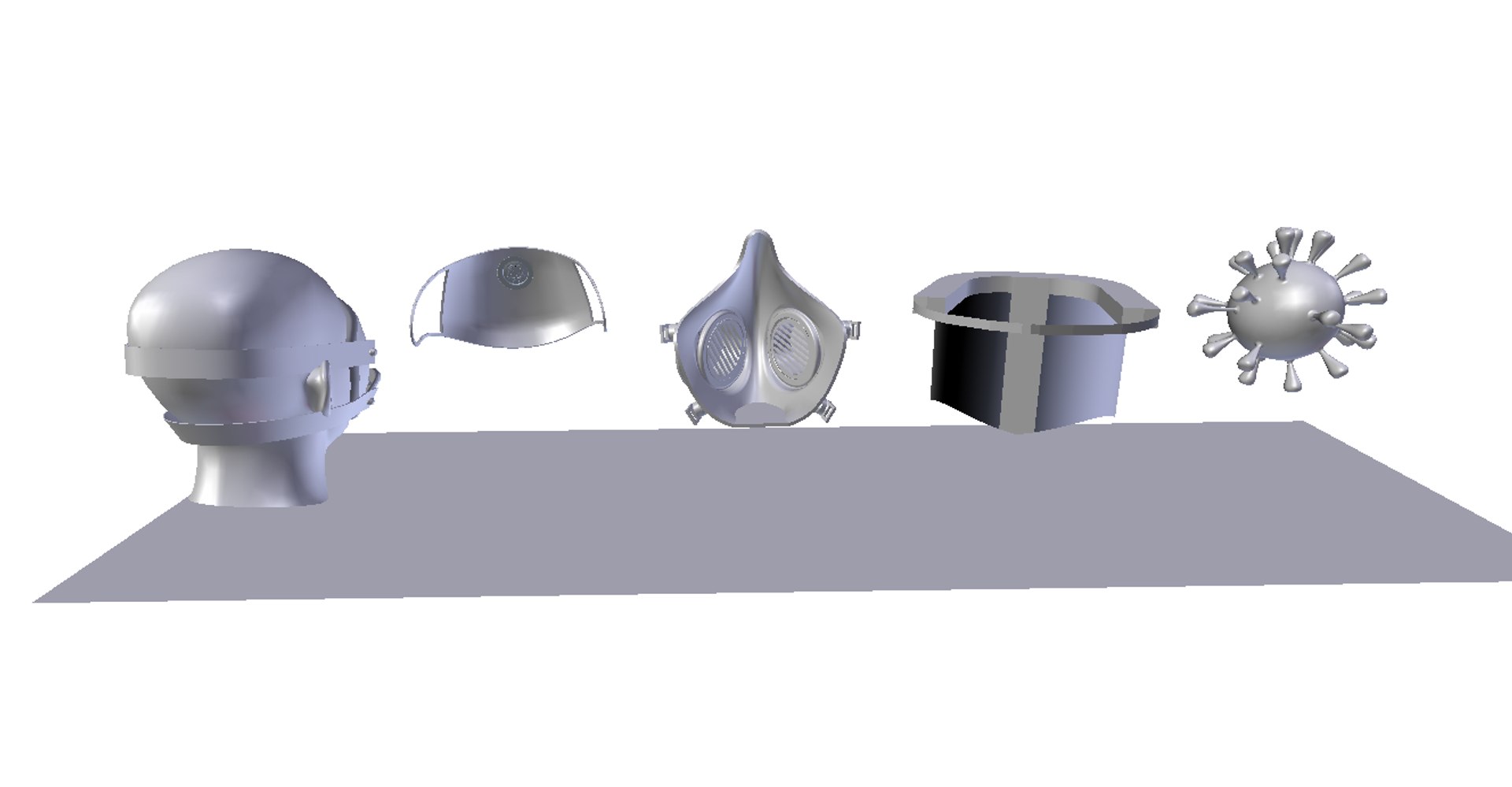 Free 3D Mask Virus Model - TurboSquid 1671436