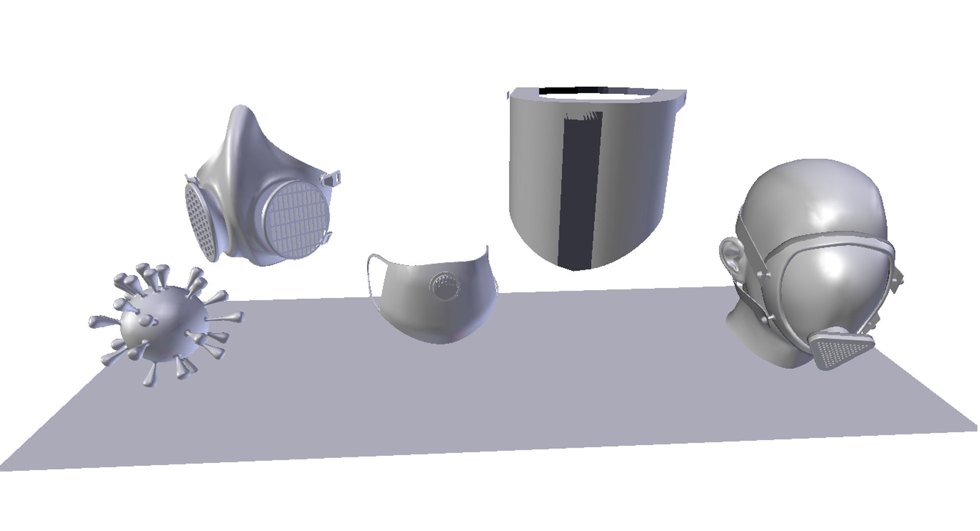 Free 3D Mask Virus Model - TurboSquid 1671436