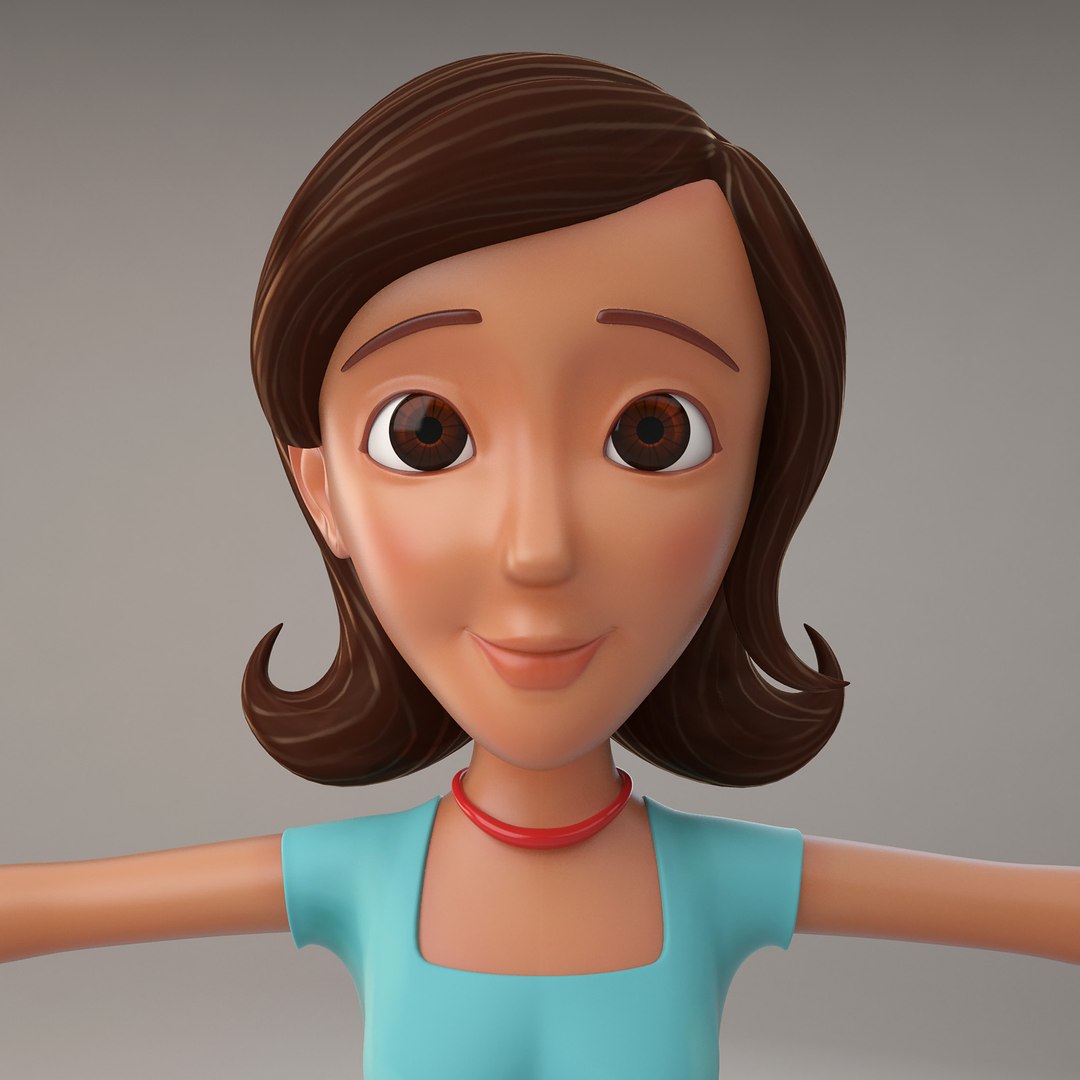 3d model cartoon woman