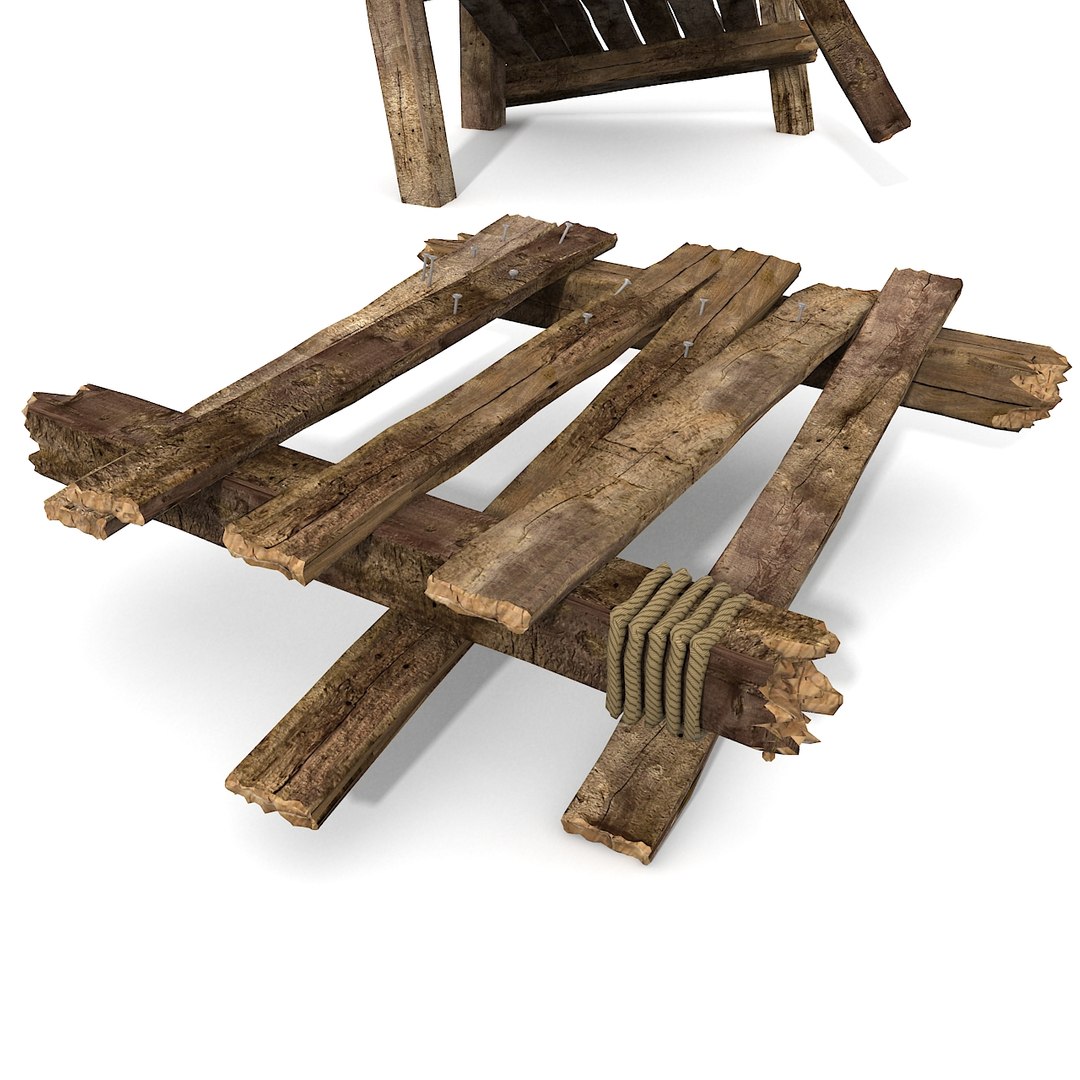 Wooden Water 3d Model