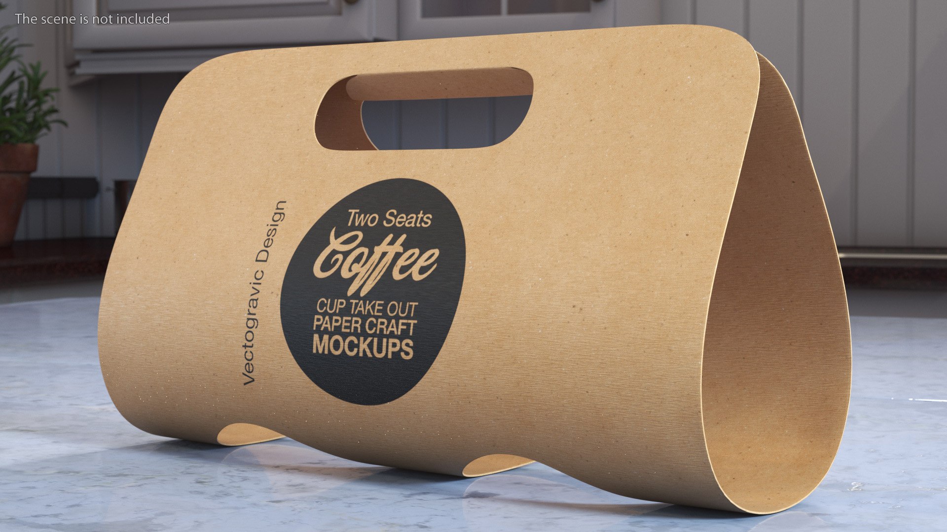 Mockup Two Seats Paper Cup Carrier 3D - TurboSquid 1967523