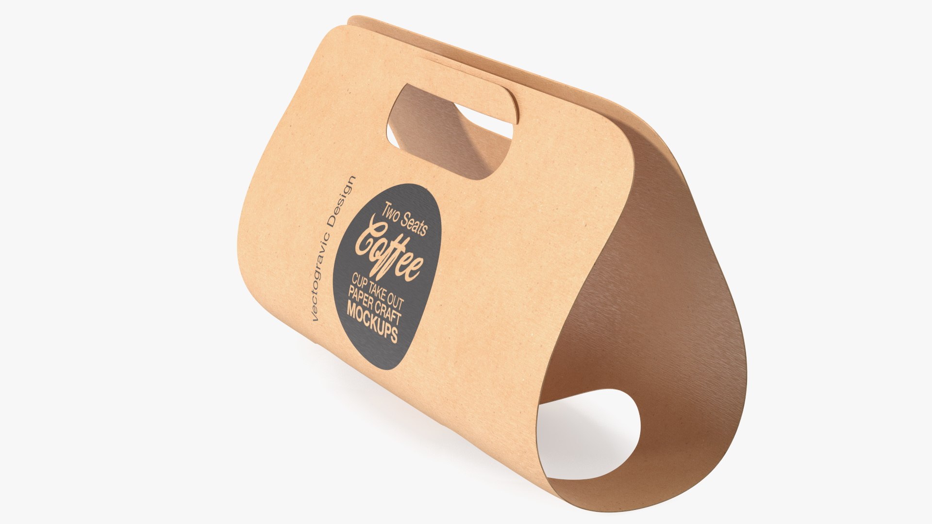 Mockup Two Seats Paper Cup Carrier 3D - TurboSquid 1967523