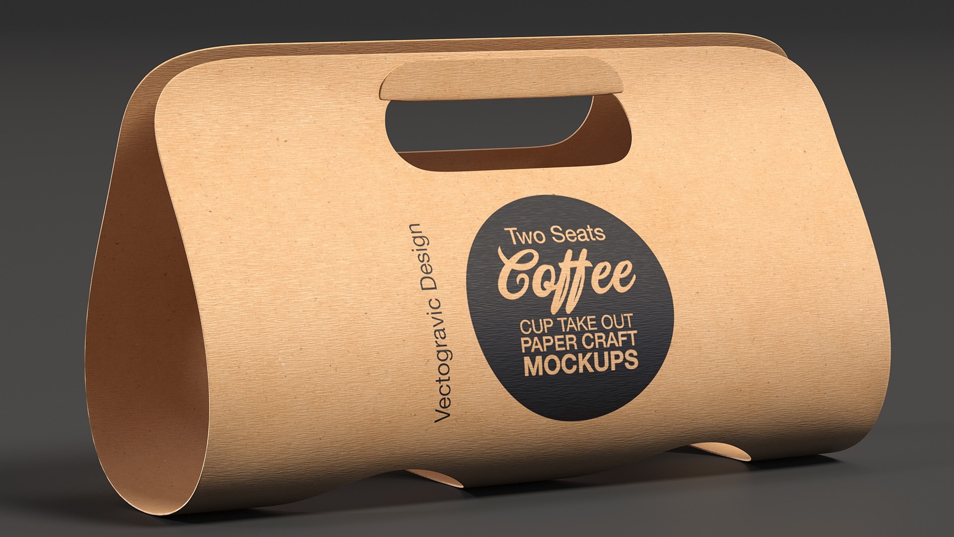Mockup Two Seats Paper Cup Carrier 3D - TurboSquid 1967523