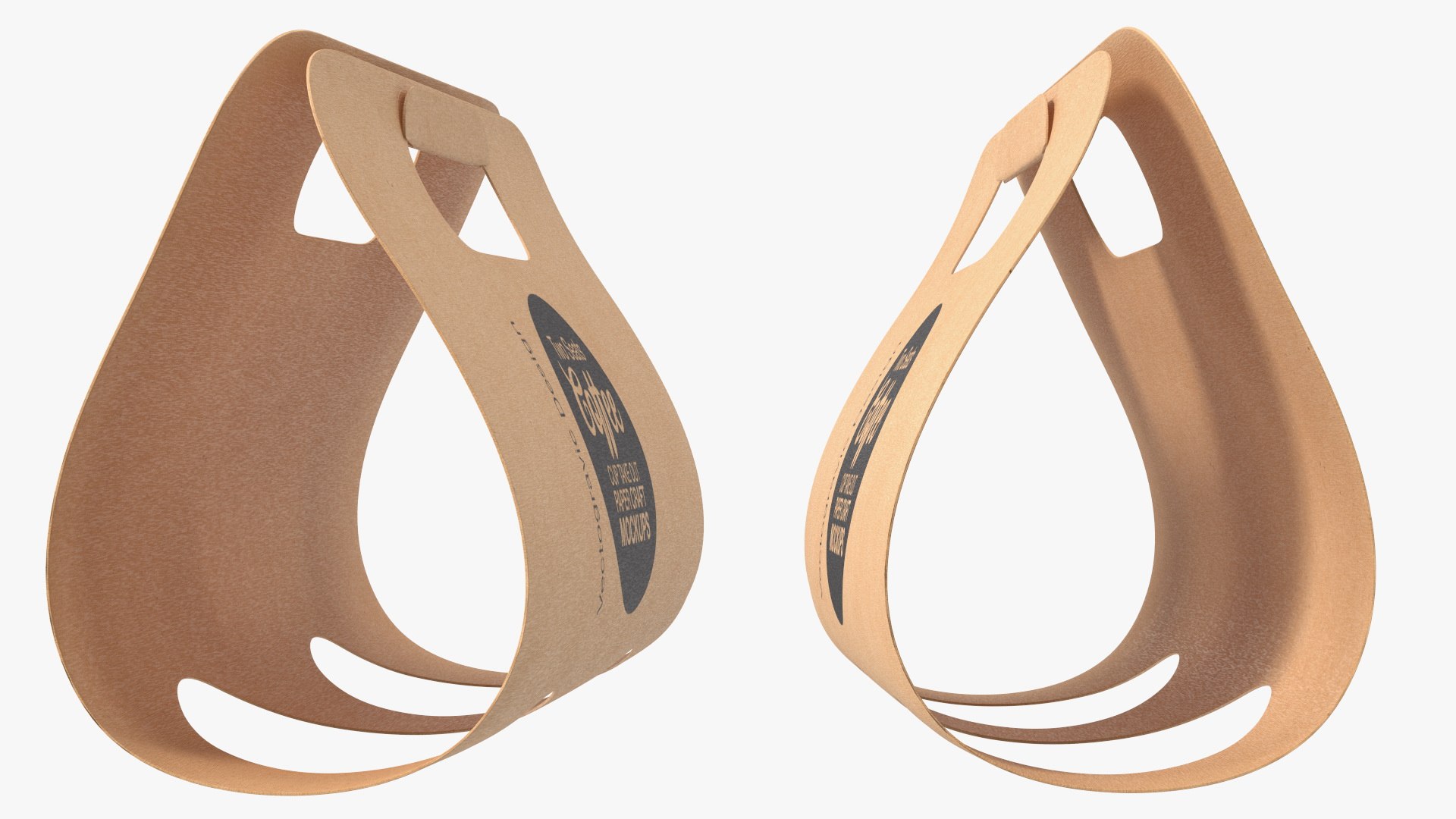 Mockup Two Seats Paper Cup Carrier 3D - TurboSquid 1967523