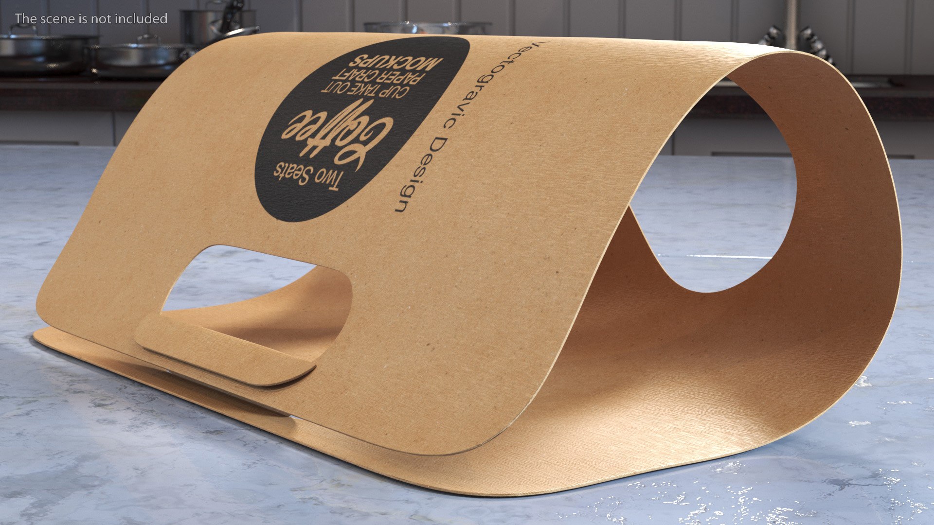 Mockup Two Seats Paper Cup Carrier 3D - TurboSquid 1967523