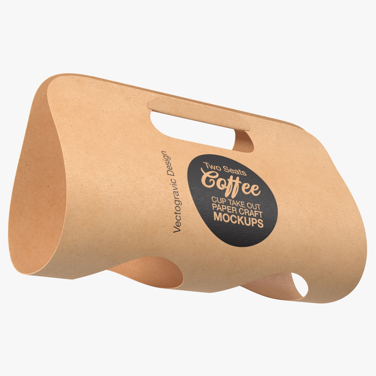 Mockup Two Seats Paper Cup Carrier 3D - TurboSquid 1967523