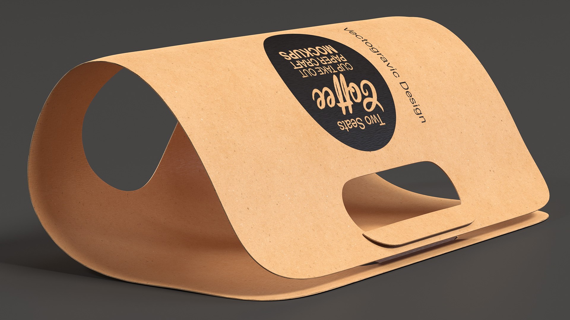 Mockup Two Seats Paper Cup Carrier 3D - TurboSquid 1967523