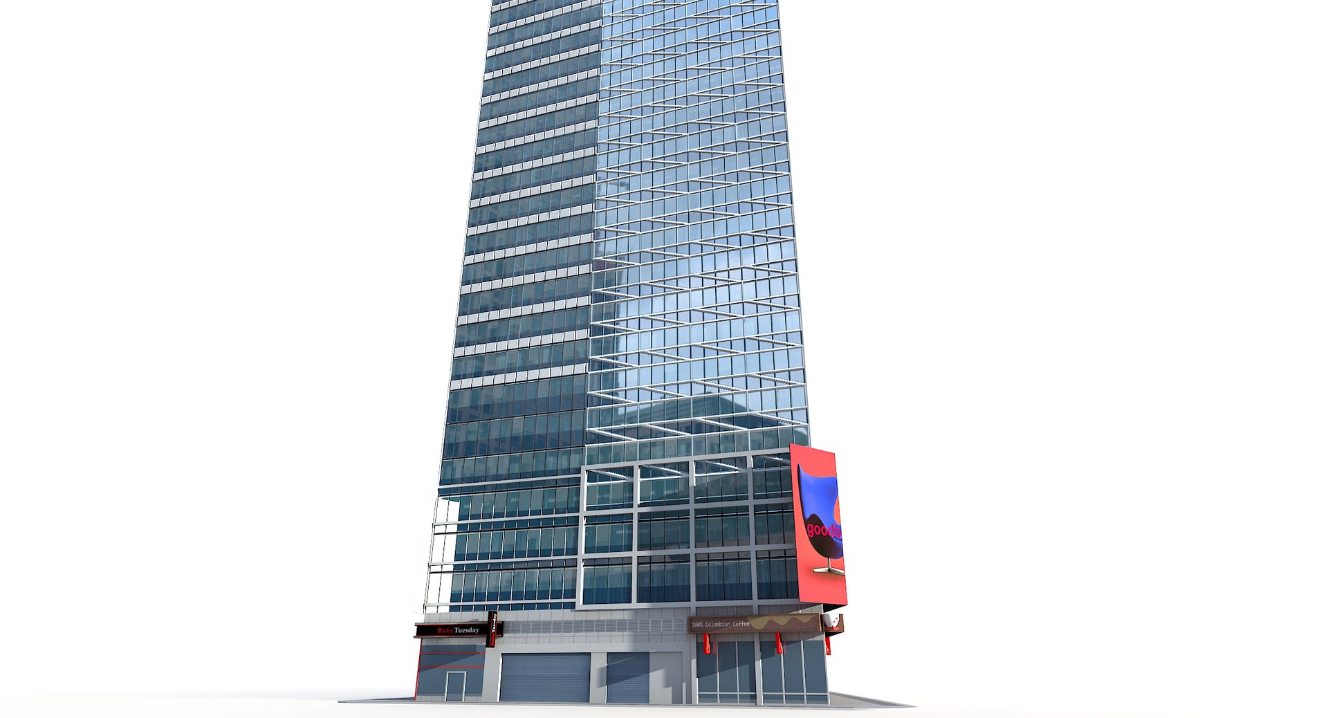 3D Times Square Tower Low Poly - TurboSquid 1816898