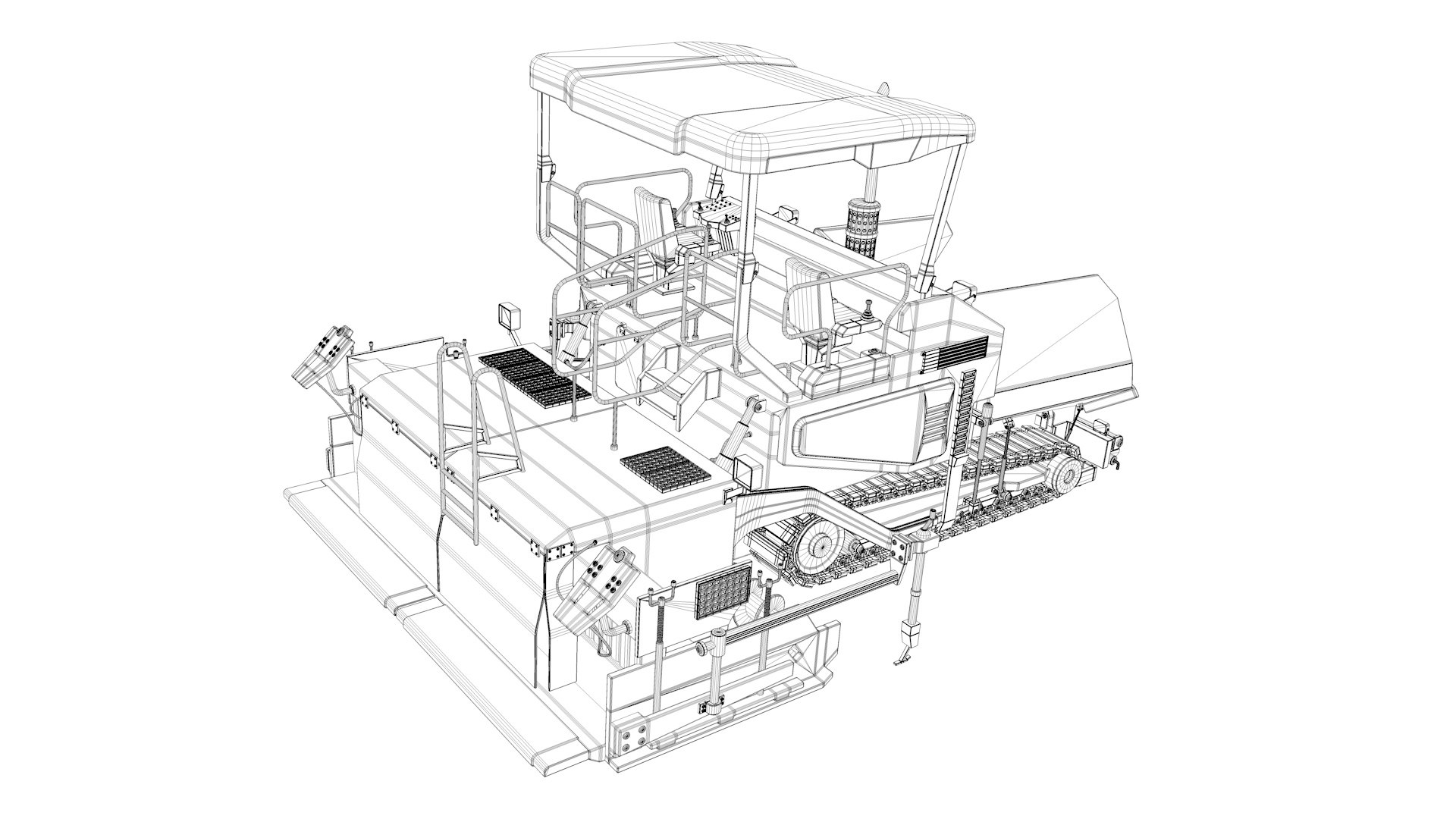 Asphalt Paver 3D Model - TurboSquid 2144111