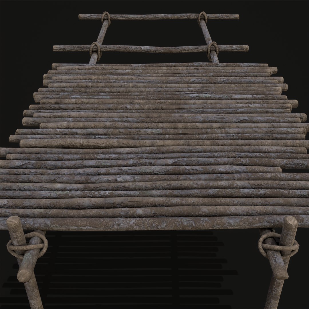 3D Primitive Tree Tied Fish Skinning Table Model - TurboSquid 1930308