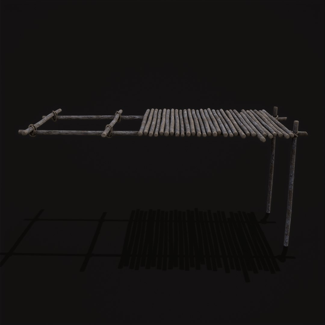 3D Primitive Tree Tied Fish Skinning Table Model - TurboSquid 1930308