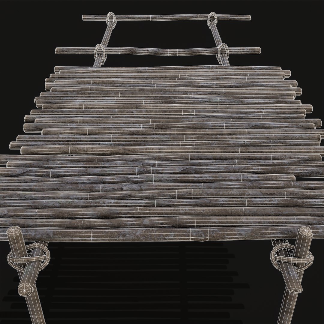 3D Primitive Tree Tied Fish Skinning Table Model - TurboSquid 1930308