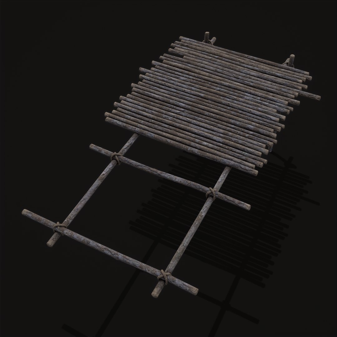 3D Primitive Tree Tied Fish Skinning Table Model - TurboSquid 1930308