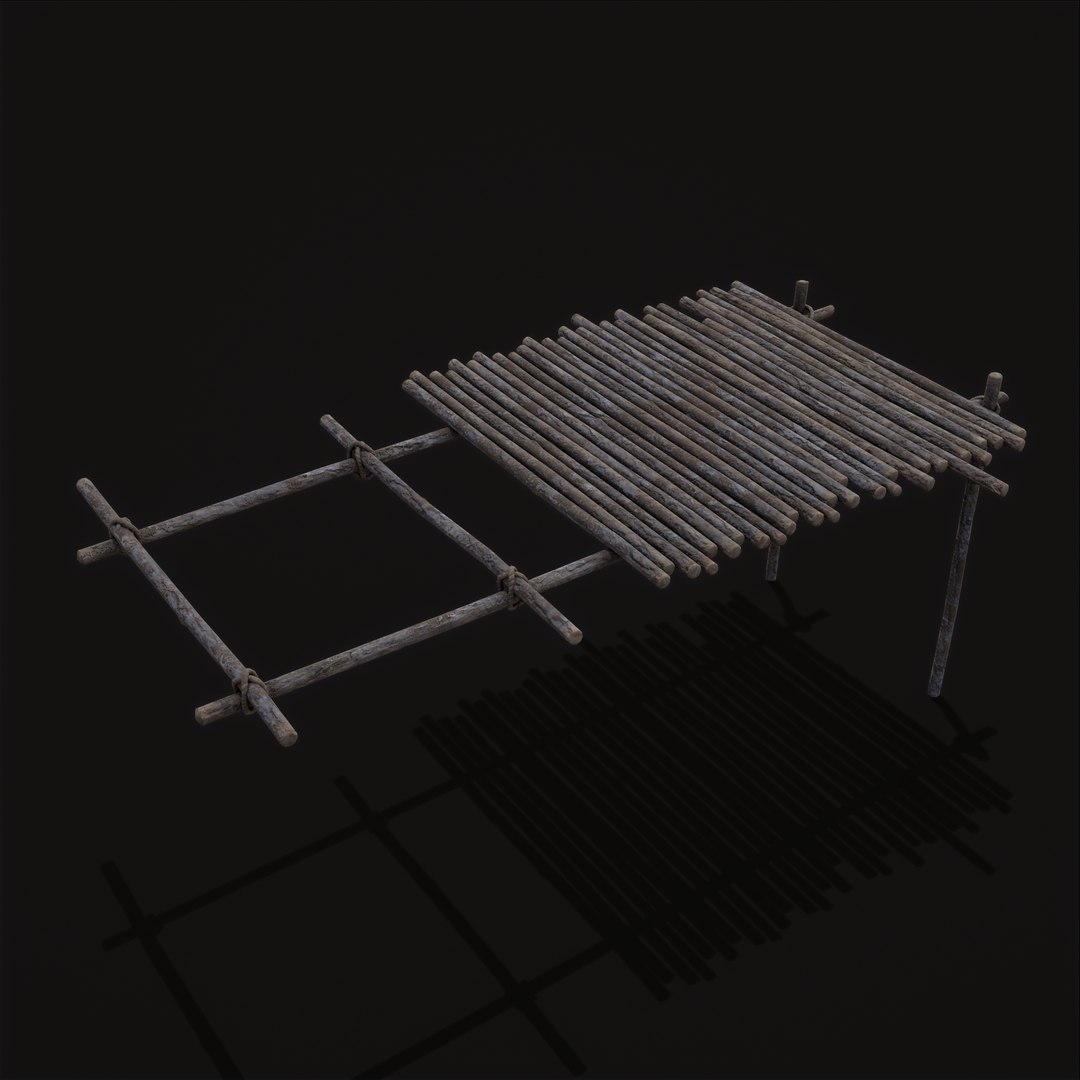3D Primitive Tree Tied Fish Skinning Table Model - TurboSquid 1930308