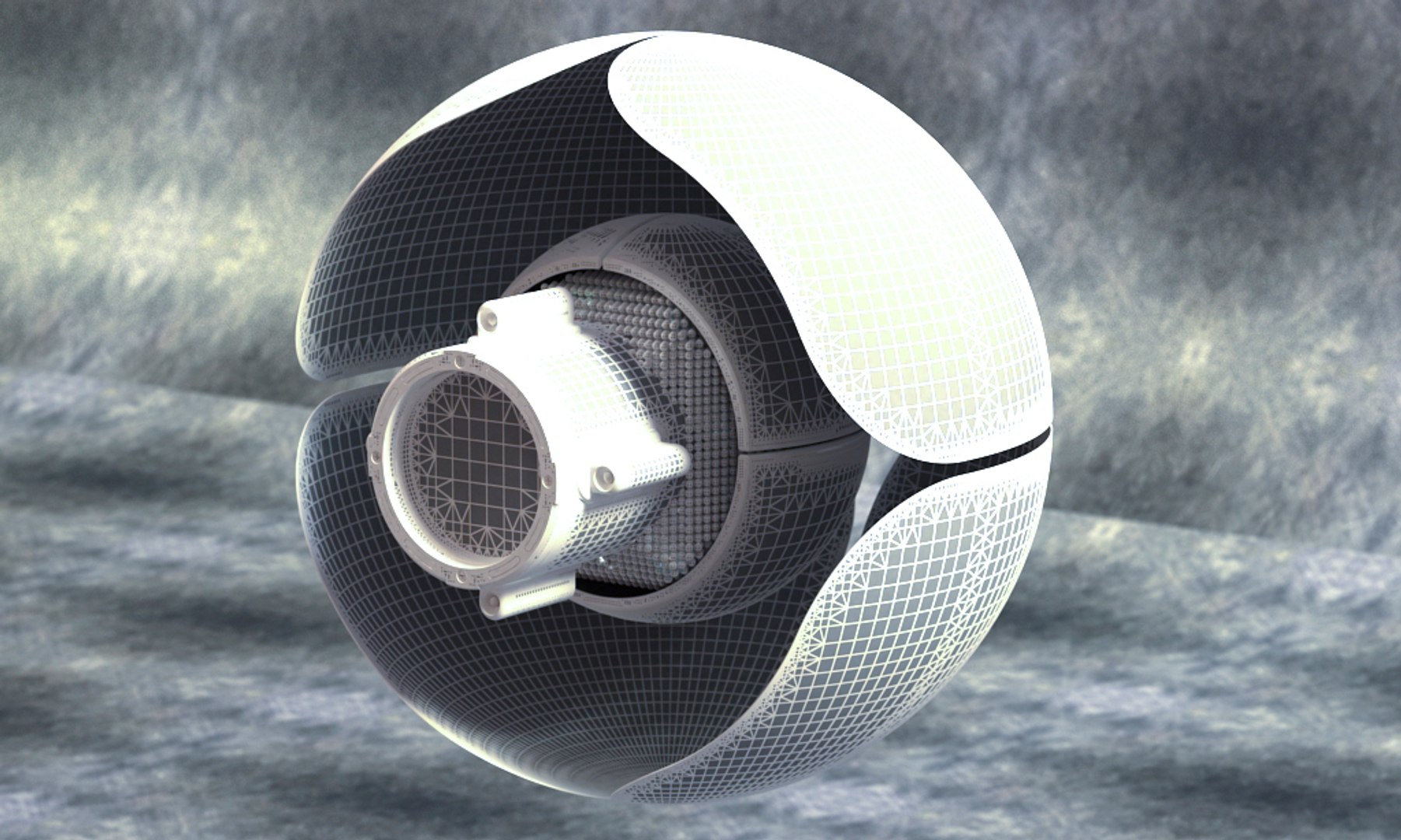 3d Model Of Sci-fi Sphere