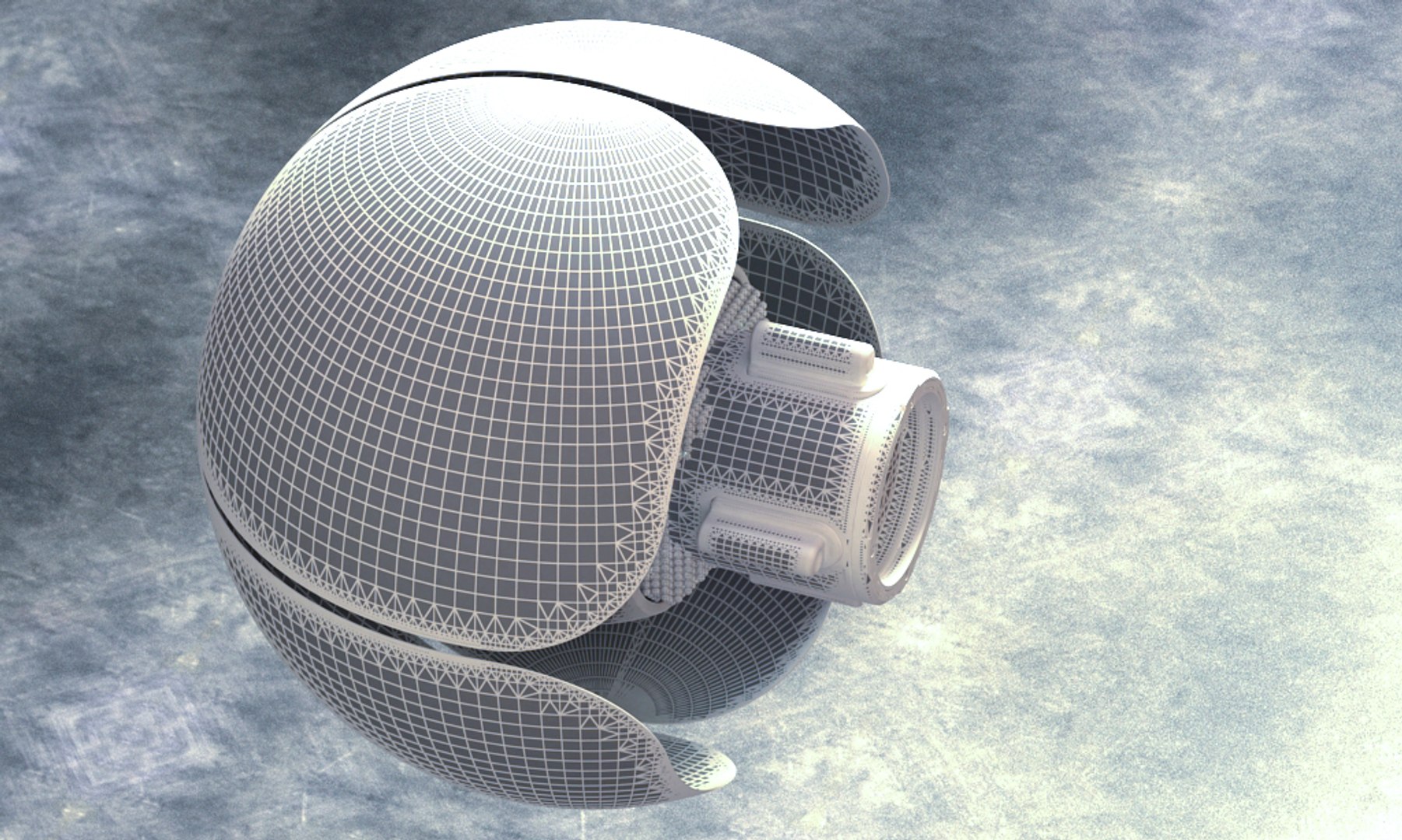 3d Model Of Sci-fi Sphere