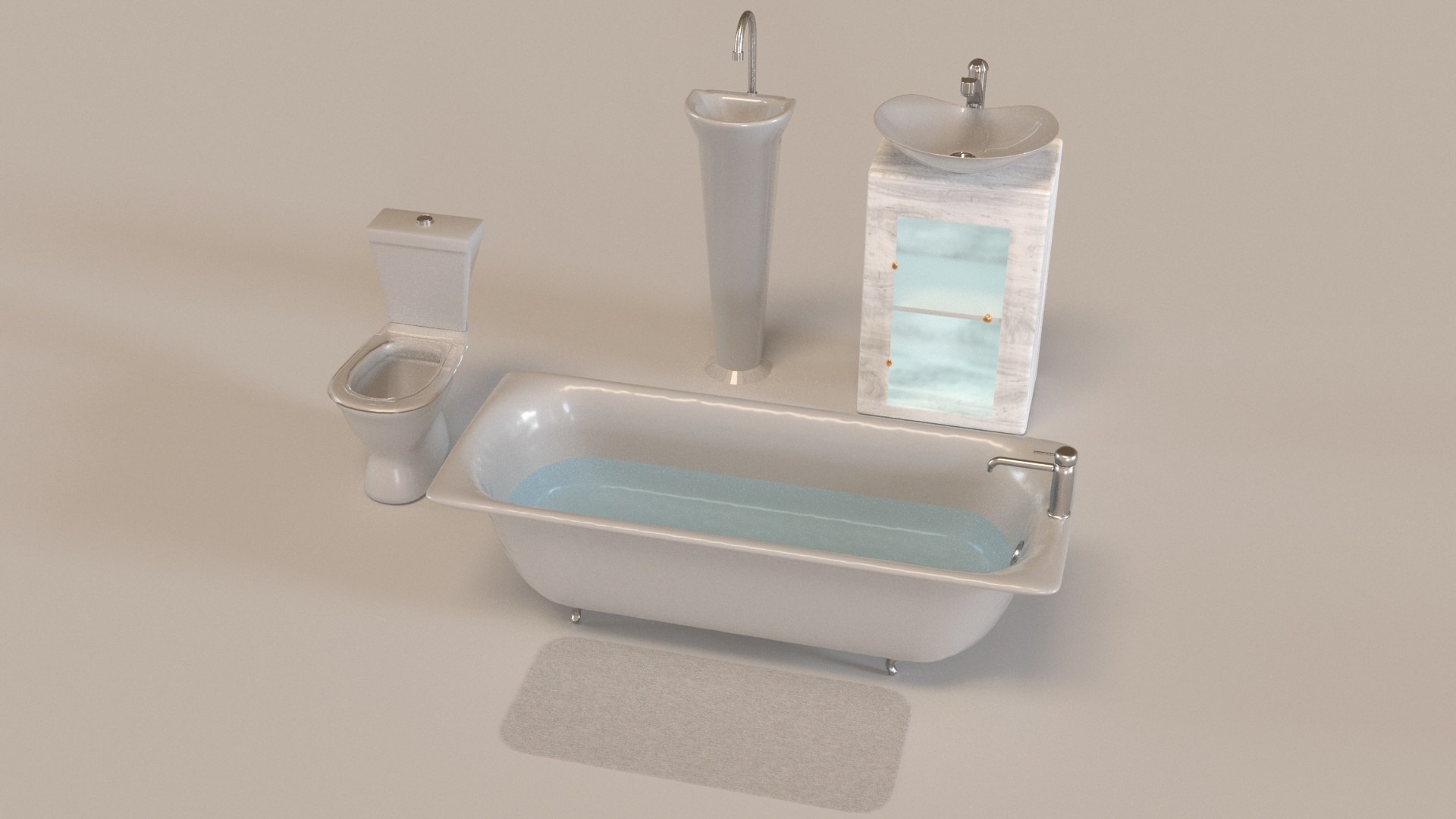 Bathroom Collection 3D Model - TurboSquid 1794182