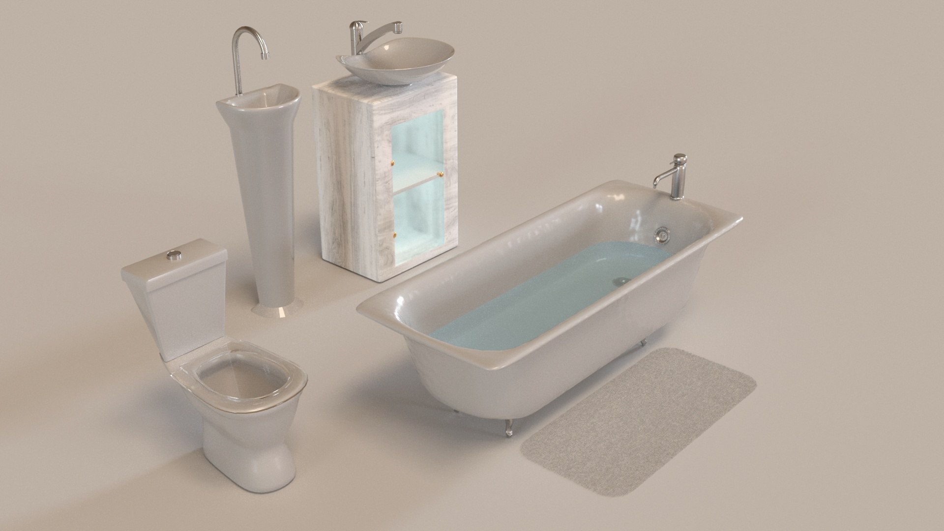 Bathroom Collection 3D Model - TurboSquid 1794182