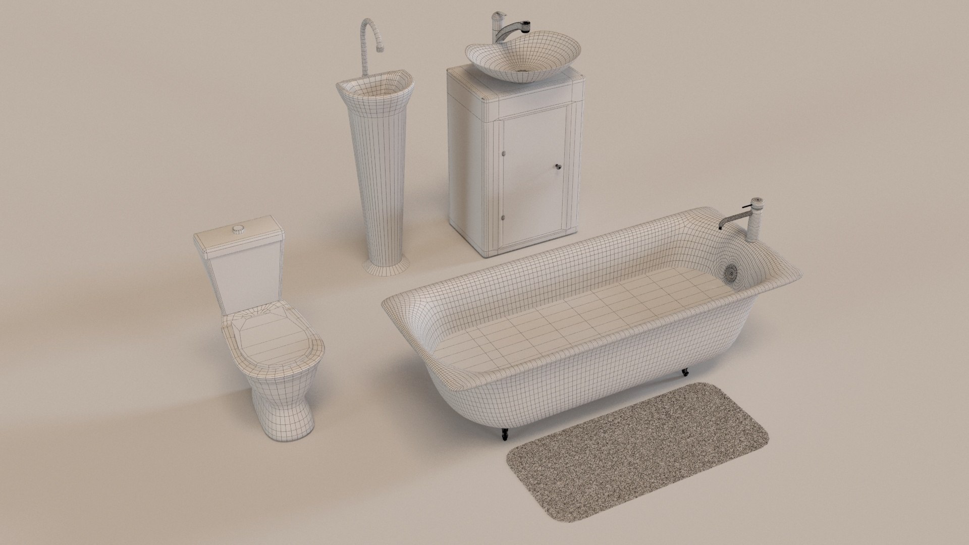 Bathroom Collection 3D Model - TurboSquid 1794182