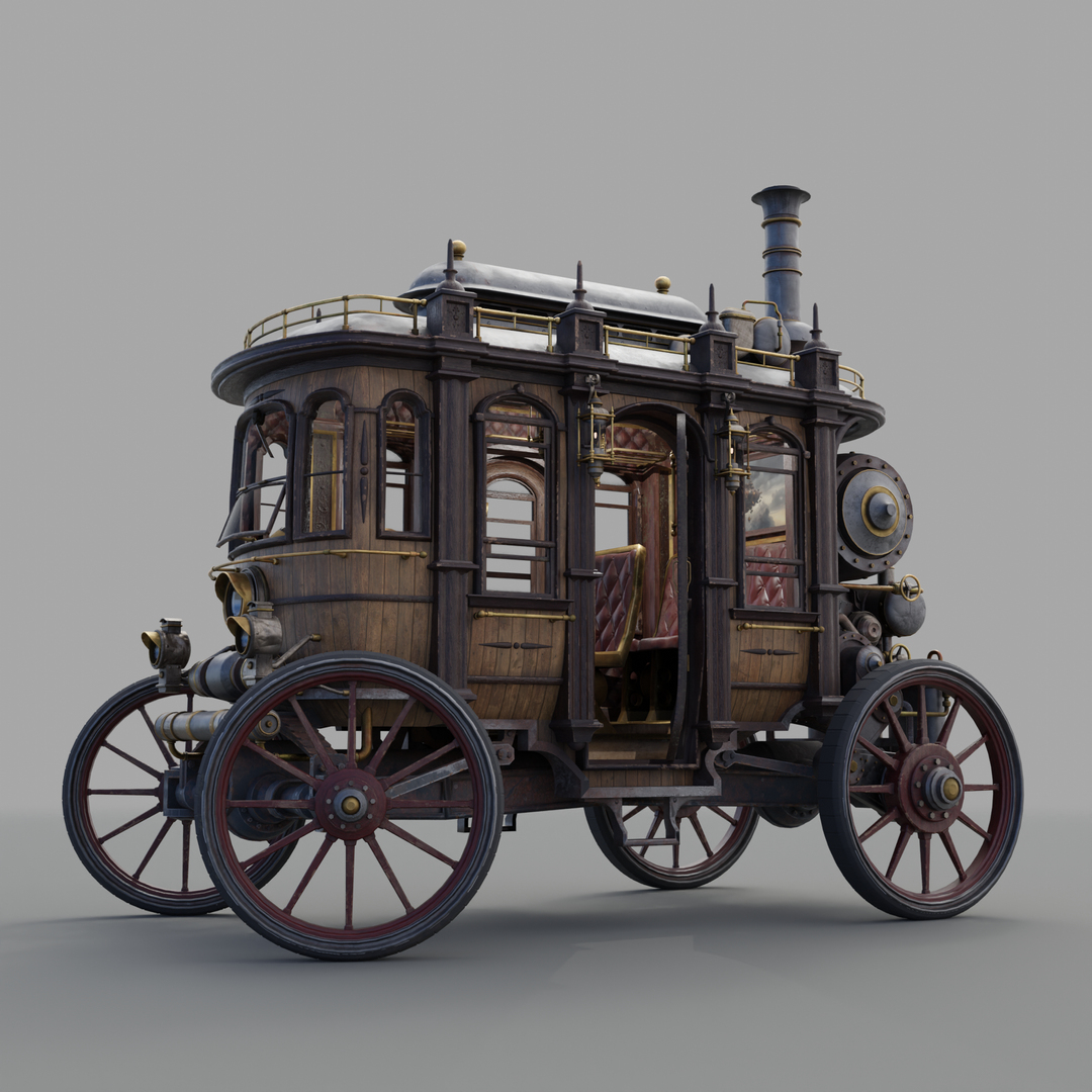 Steampunk Carriage Vehicle 3D Model - TurboSquid 2388540