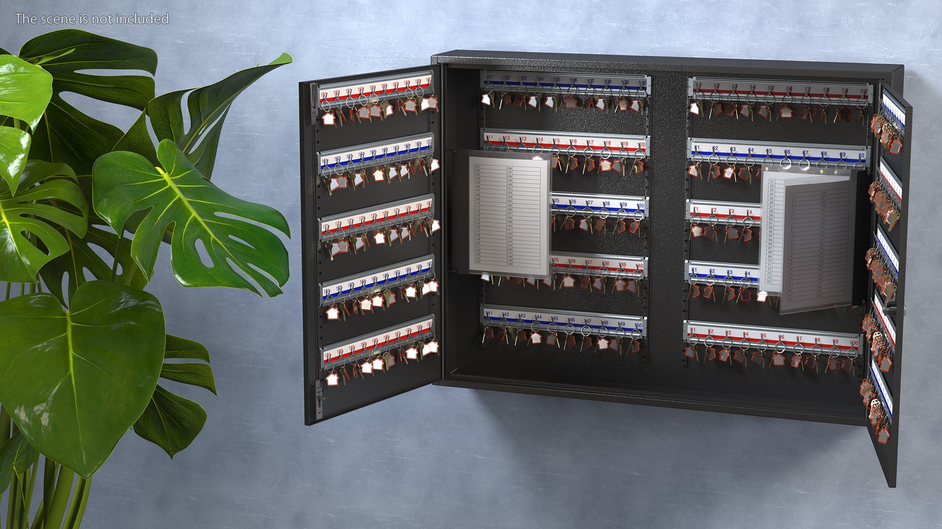 Large Key Cabinet With Keys 3D model - TurboSquid 1822440