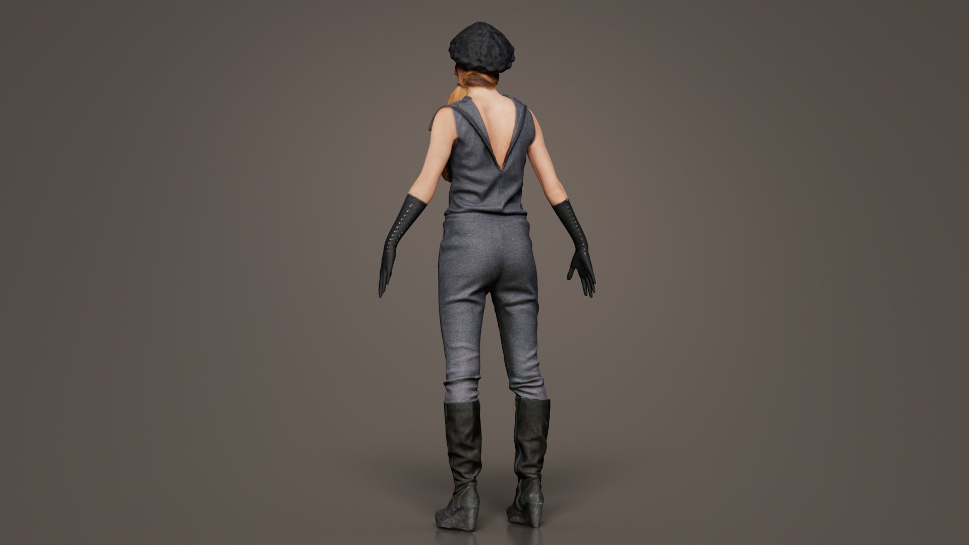 3D Futuristic Woman Standard Pose Remastered - TurboSquid 2365199